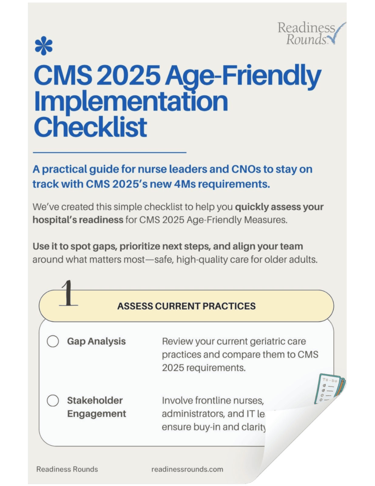 Free CMS 2025 Age-Friendly Checklist